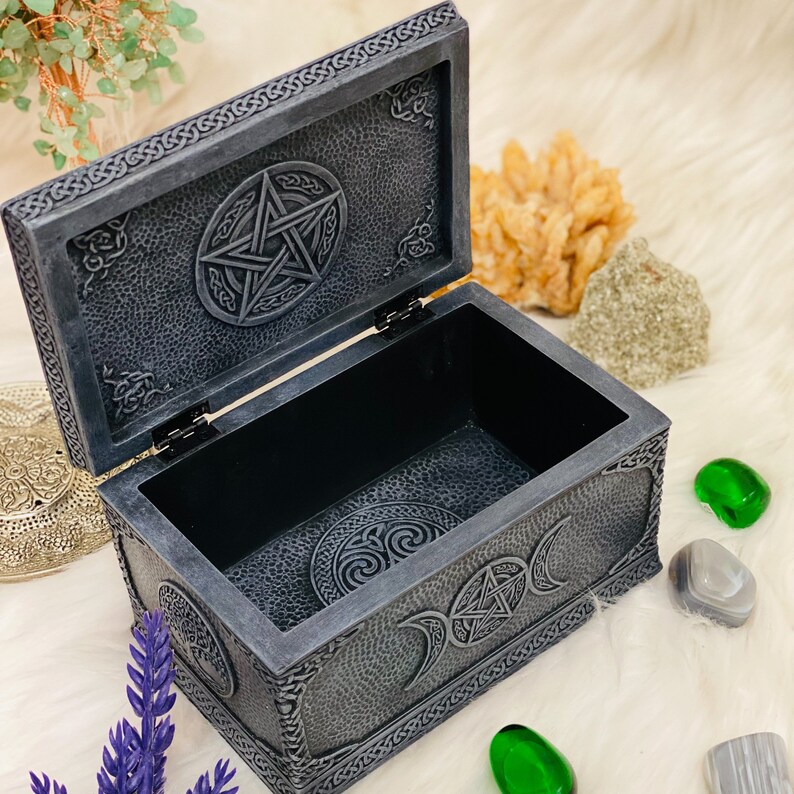 Mother Earth Witch Altar Box Hand Carved Gaia Box Trinket - Etsy