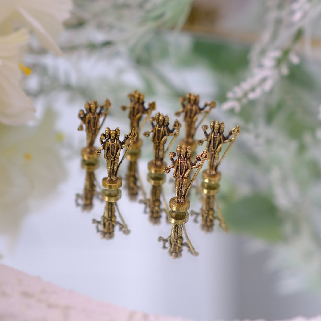 Buy Handmade Brass Vishnu Statue From Nepal, 2 Inch Gold Vishnu Statue ...