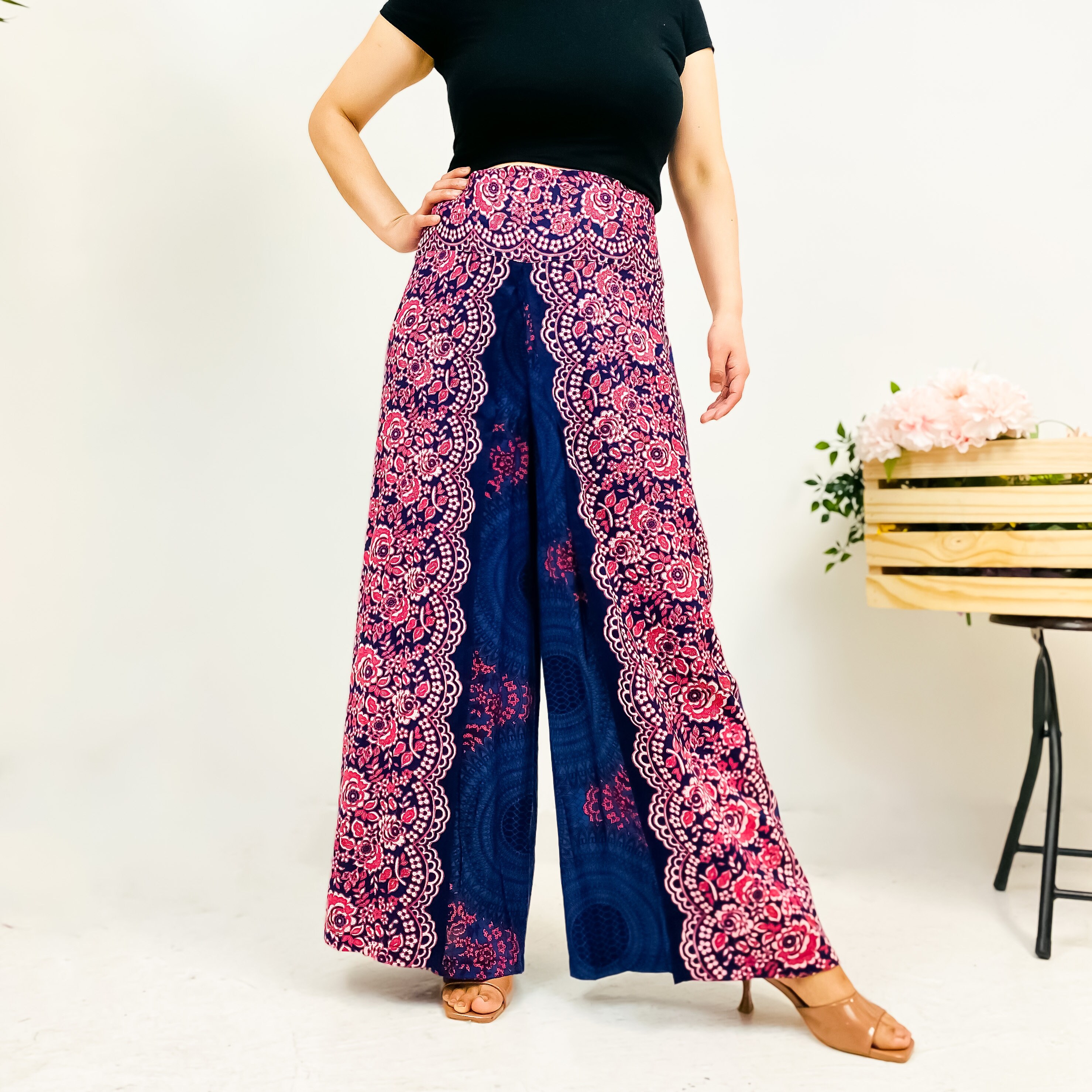 Summer Slit Pants, Wide Leg Trousers, Harem Pants, Tall Summer Slit Pants, Wide Leg Trousers, Harem Pants, Tall