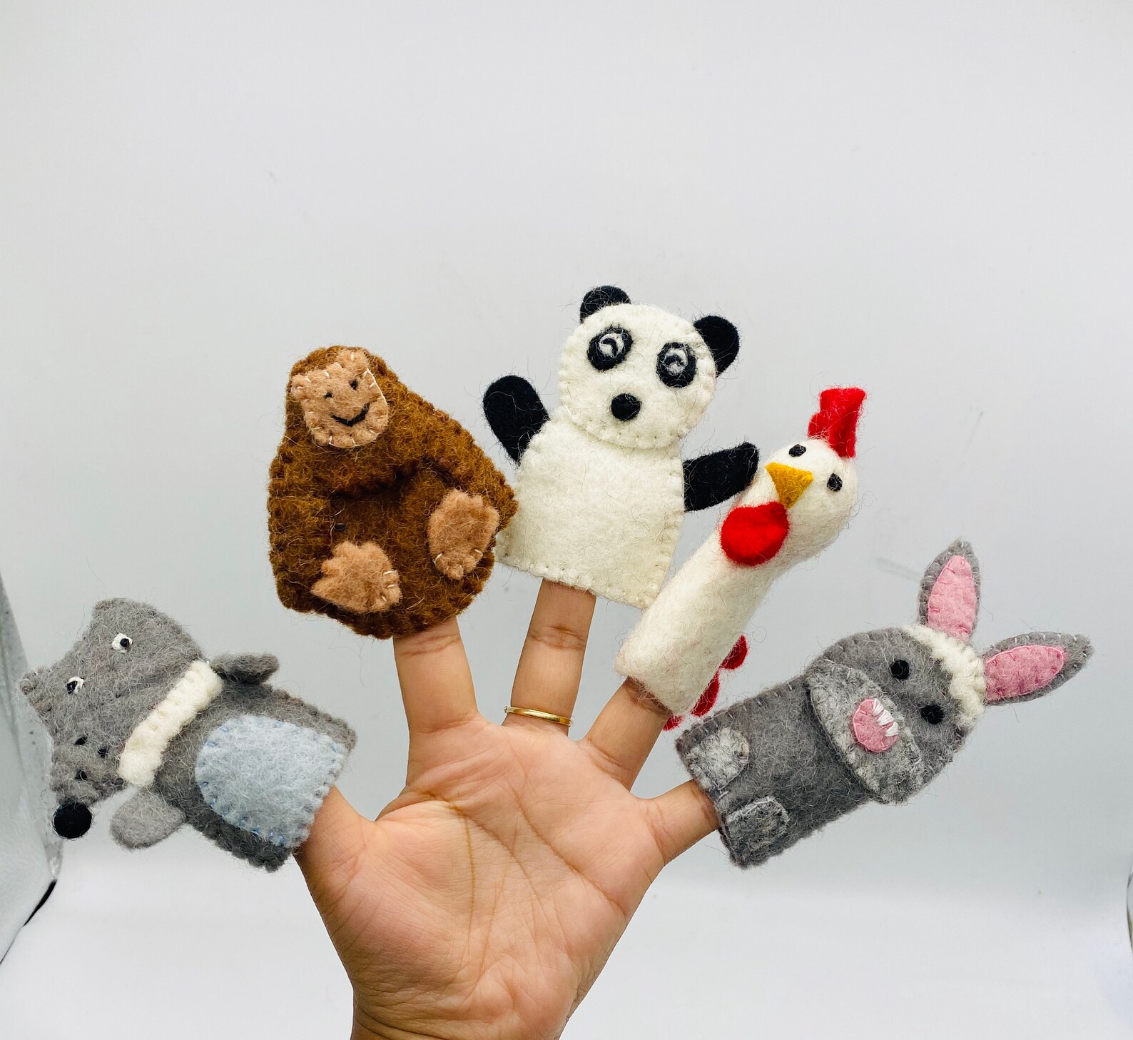 Handmade Wool Felted Finger Puppet | Etsy