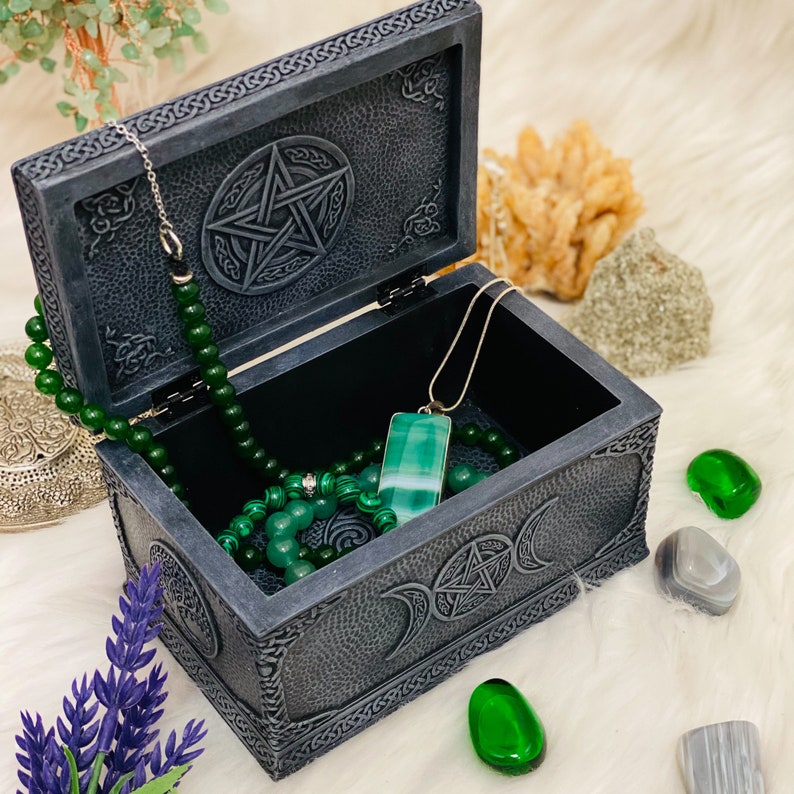 Mother Earth Witch Altar Box Hand Carved Gaia Box Trinket - Etsy