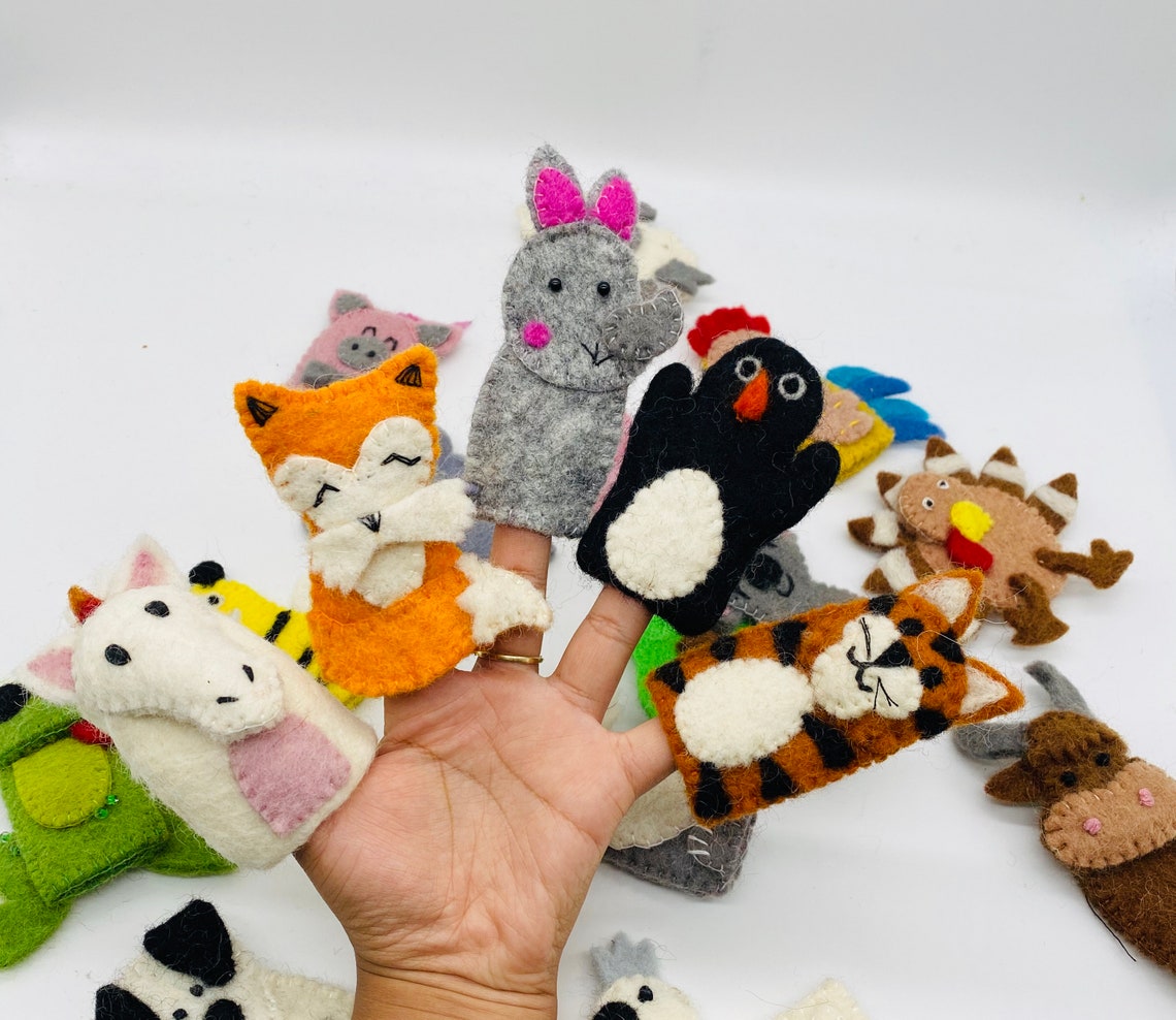 Handmade Wool Felted Finger Puppet | Etsy