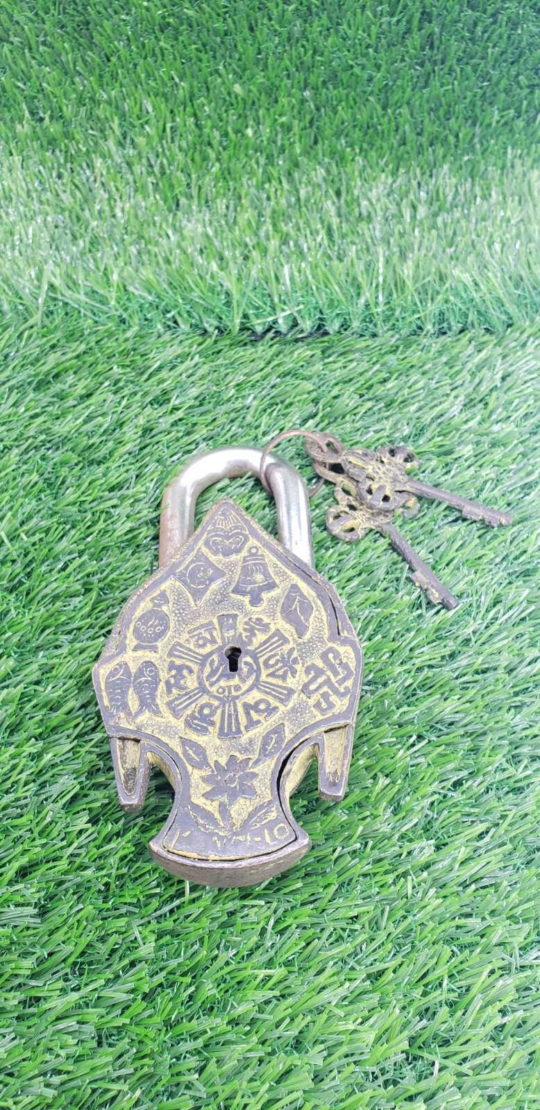 Handmade Brass Buddha Lock With Two Keys From Nepal Pad Lock | Etsy
