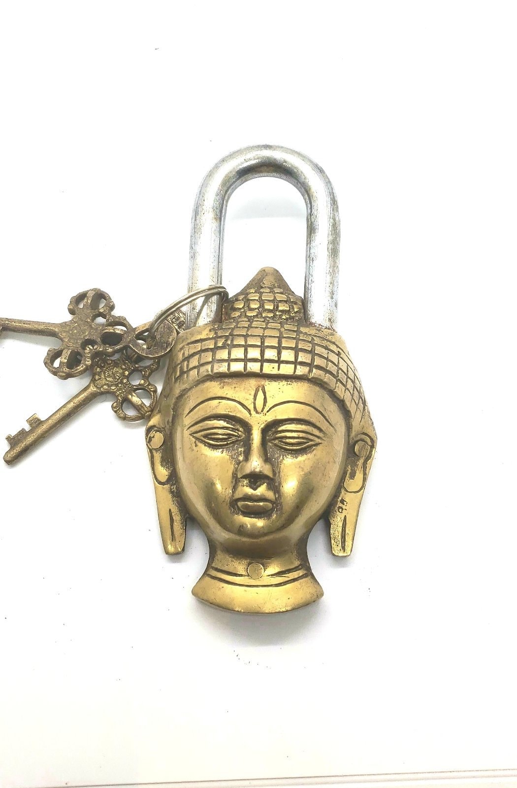 Handmade Brass Buddha Lock With Two Keys From Nepal Pad Lock | Etsy