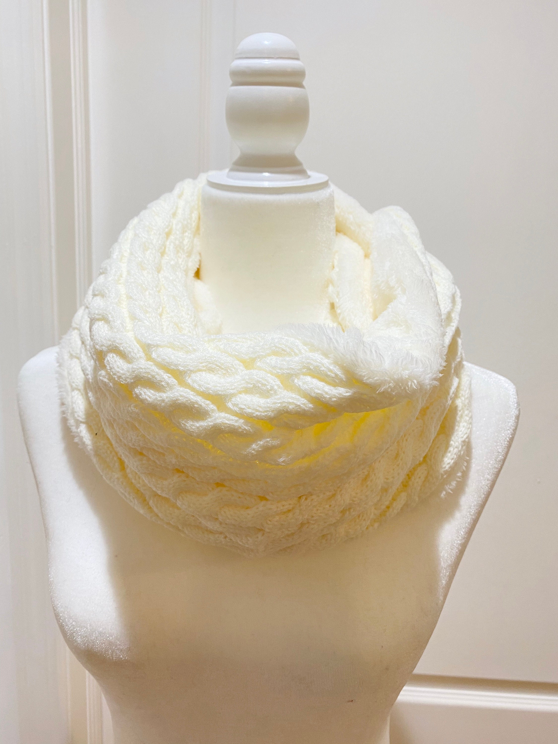 Hand Knit Winter Infinity Scarves Warm Winter Scarves Chunky | Etsy