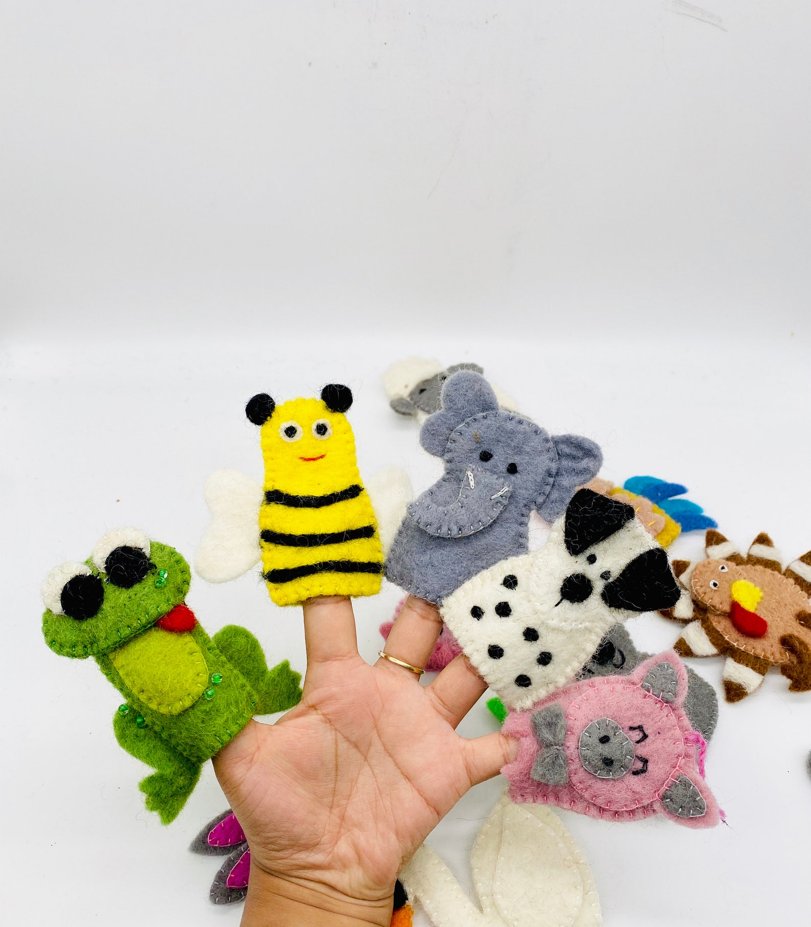 Handmade Wool Felted Finger Puppet | Etsy