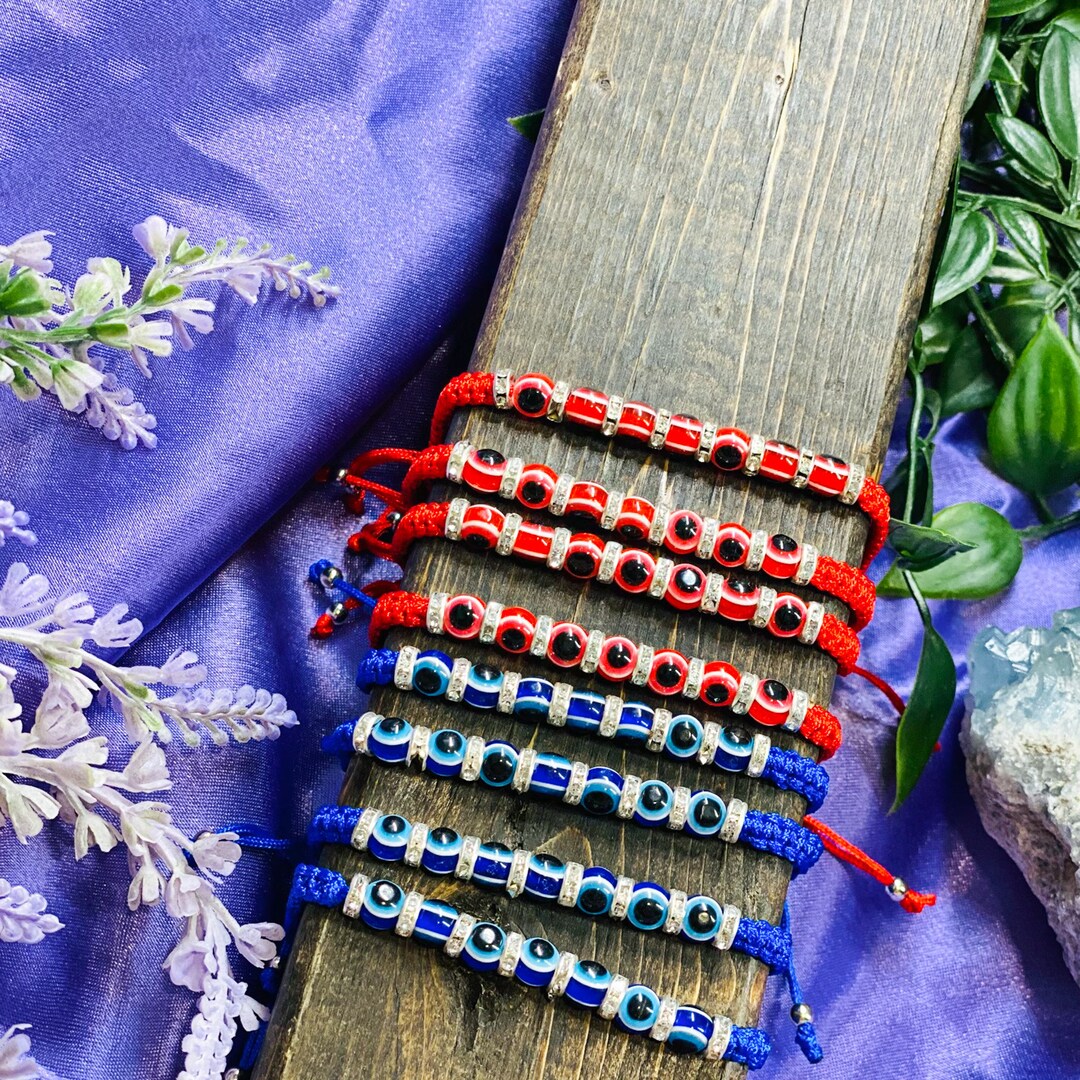 Beaded Evil Eye Bracelets, Minimal Bracelet, Red Evil Eye Bracelet ...