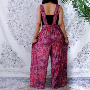 Boho Hippie Wide Leg Jumpsuit, Psychedelic Bohemian Overalls, Romper ...