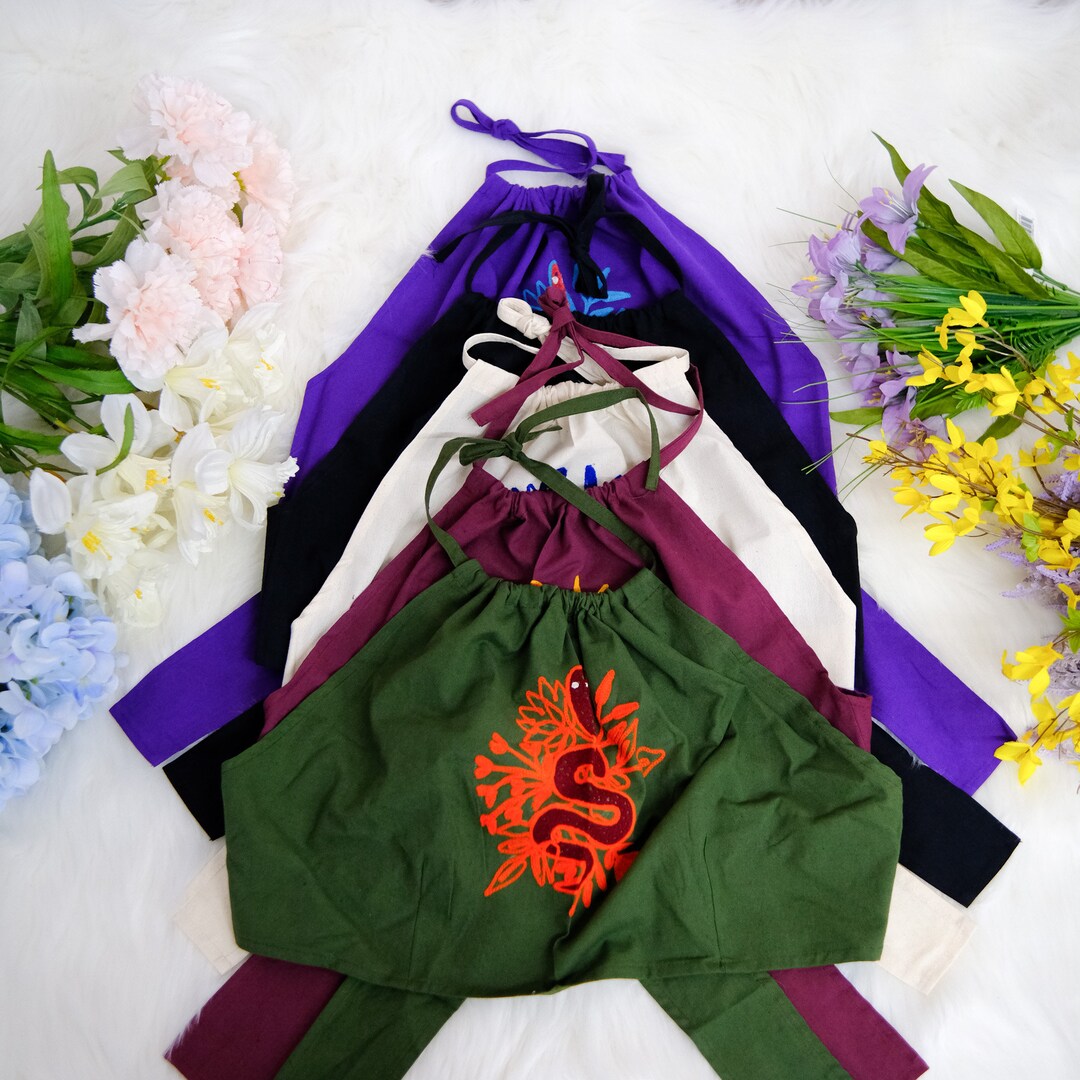 Boho Halter Top, Handmade Whimsy Goth Cotton Tie Top, Summer Blouse ...