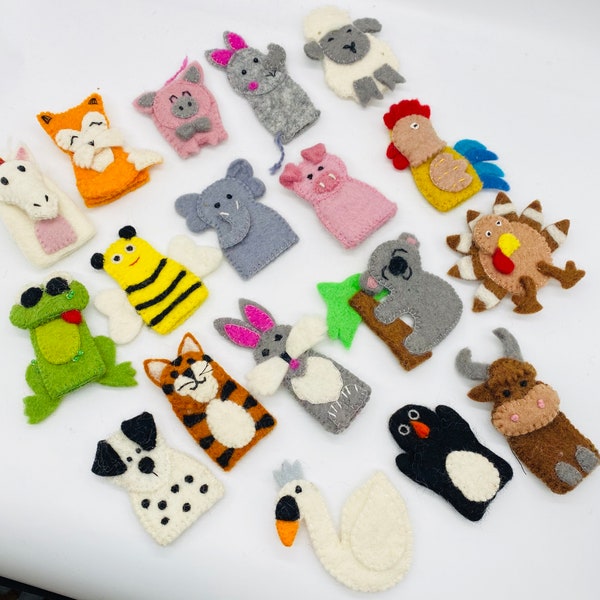 Felt Finger Puppets - Etsy