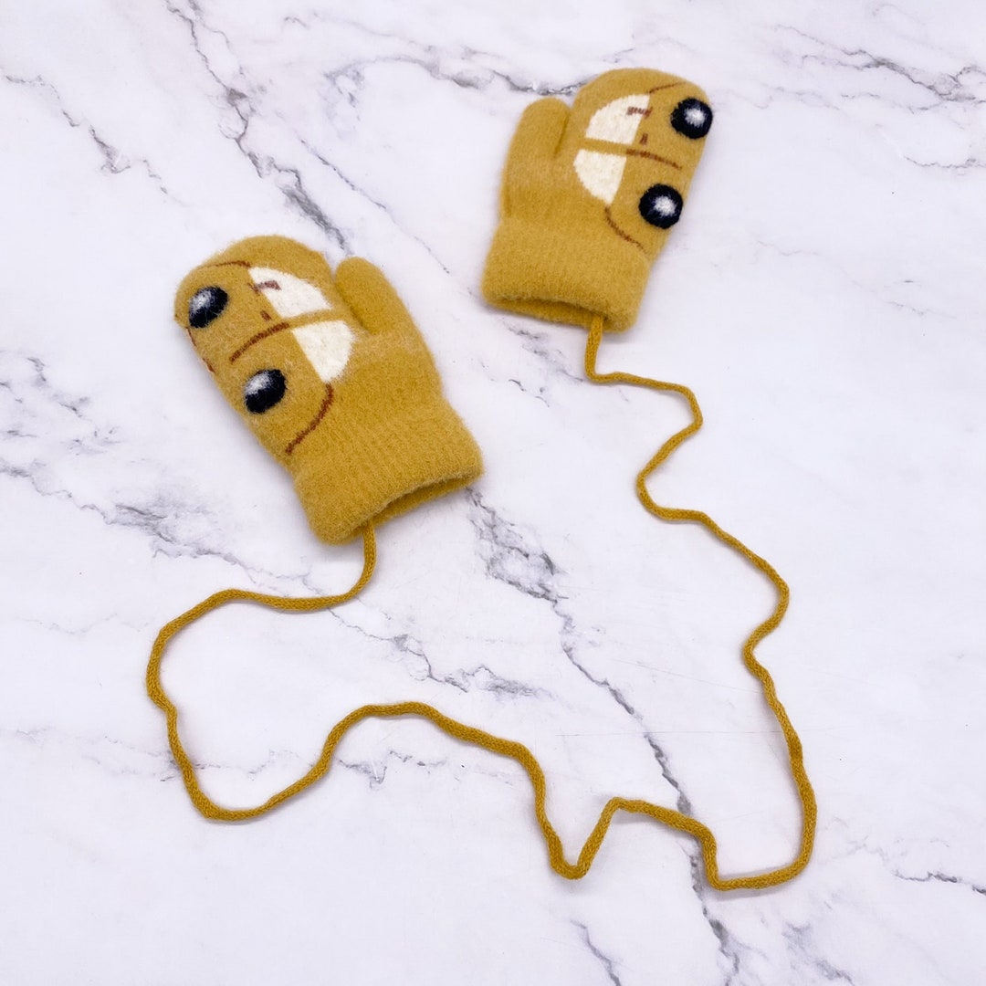 Baby Gloves, Fleece Lined Car Design Mittens, Unisex Knit Winter Gloves ...
