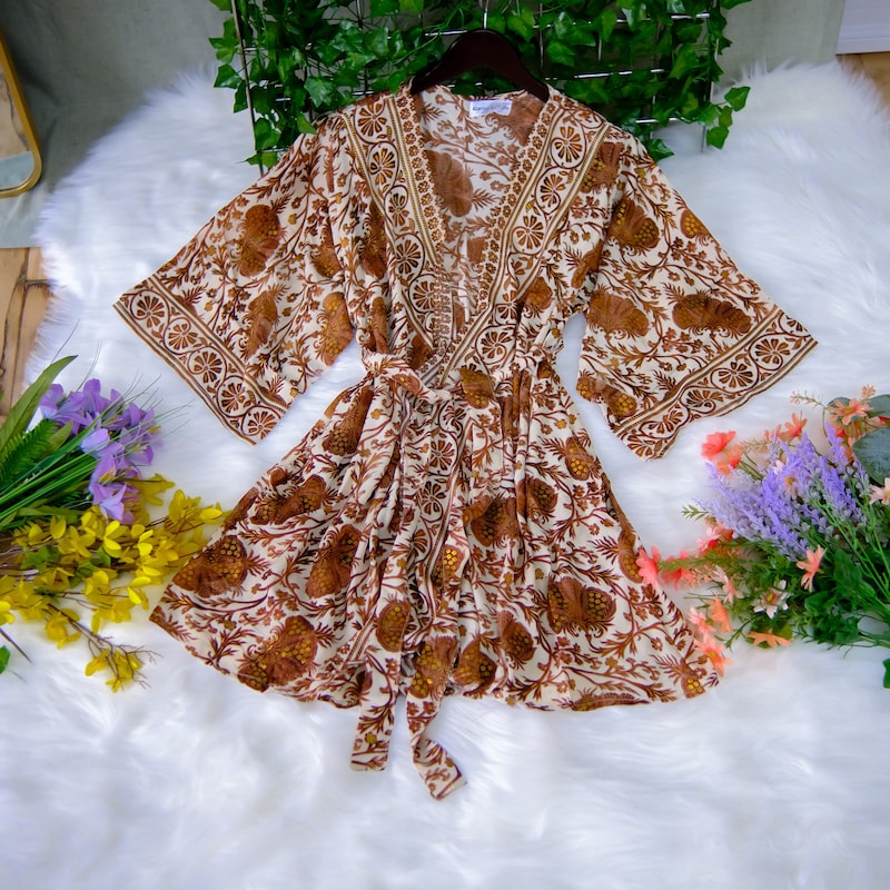 Silk Kimono Robe Cover Up - Etsy