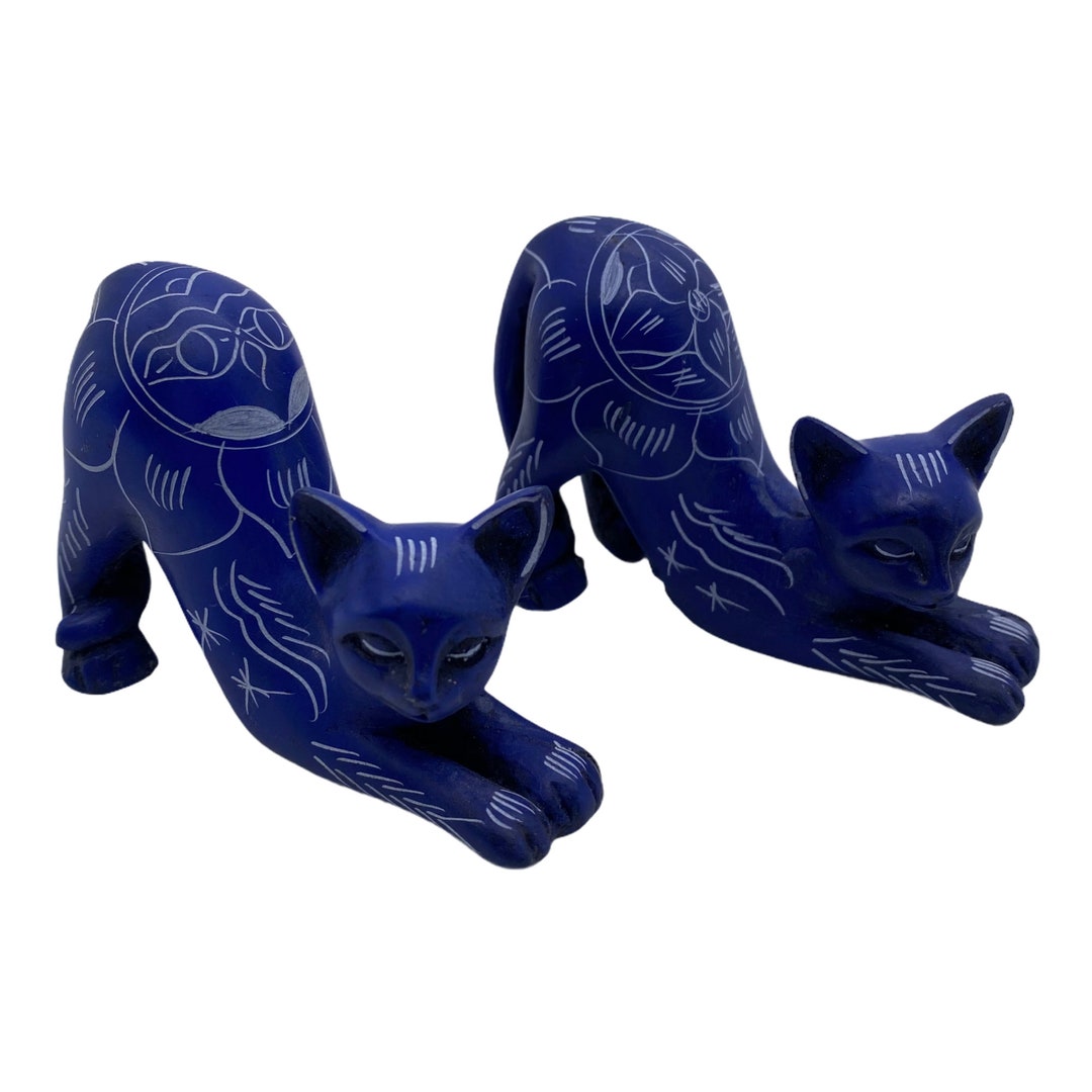 Handmade Resin Cat Statue, Handpaint Cat, Sitting Cat Statue,protection ...