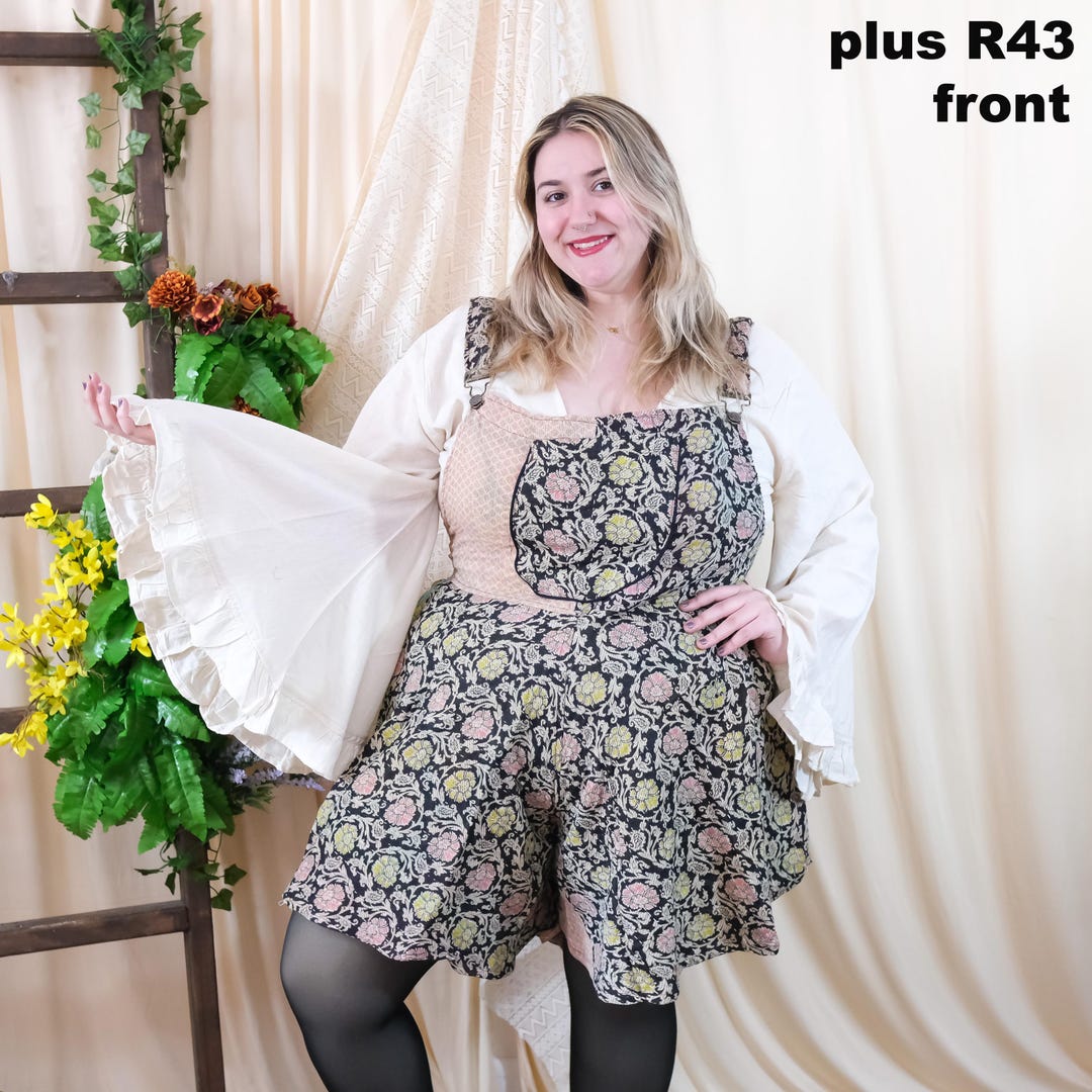 Kantha Plus Size Romperswith Pockets,handmade Cotton Boho Jumpsuit ...