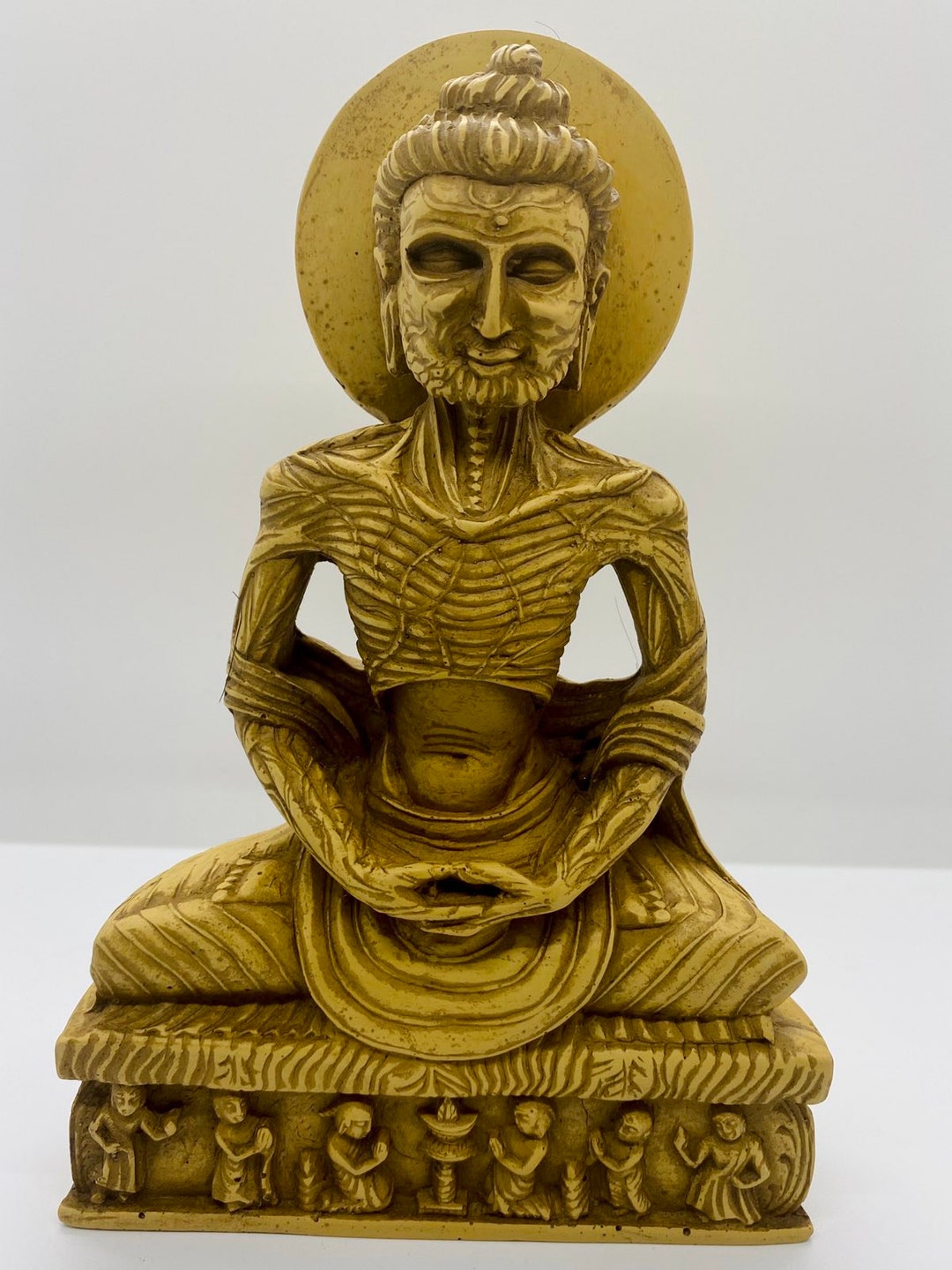 8" Handmade Skeleton Dhyani Buddha Statue,deep Meditating Buddha ...