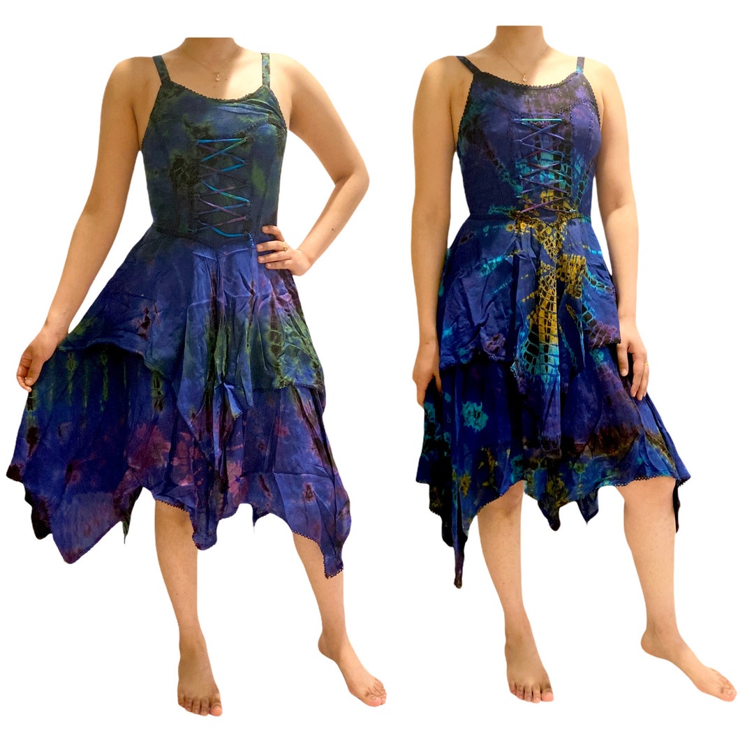 Multilayer Sleeveless Tyedye Dress/tie Dye Slip Dress/boho Dress/summer ...