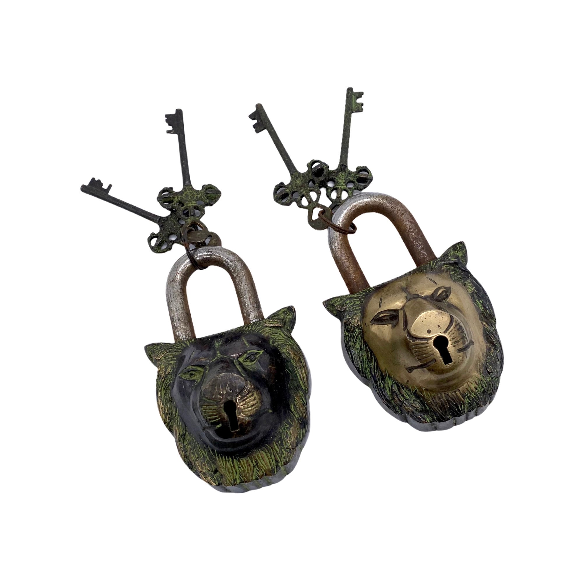 Lion Unique Padlocks Vintage Brass Locks With Keys Animal - Etsy UK
