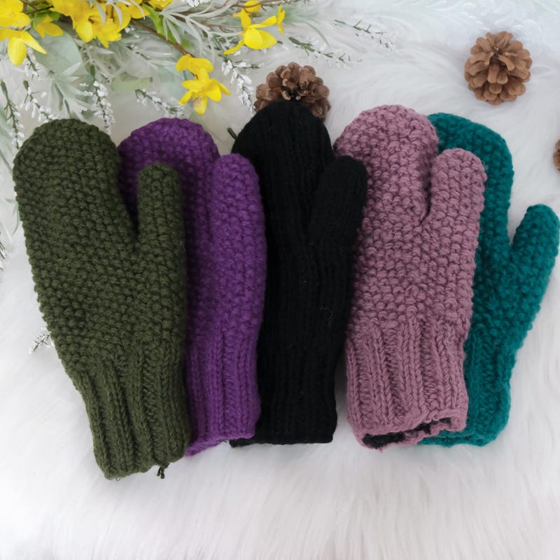 Wool Mittens - Etsy