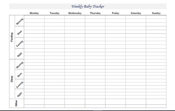 Nanny Diary Template HQ Printable Documents