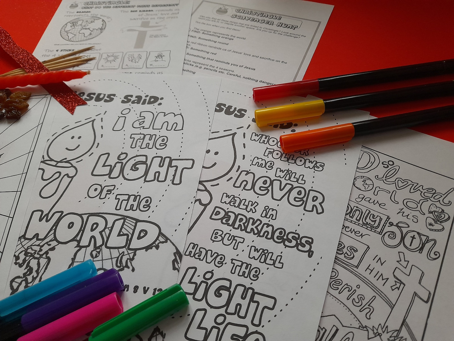 Christingle Celebrate Christmas Digital Colouring and Activity Set - Etsy