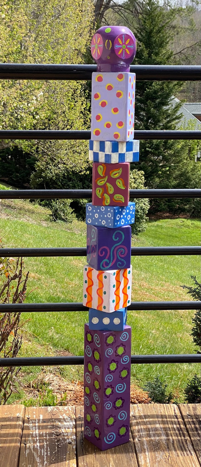 Garden Totem With a Twist - Etsy