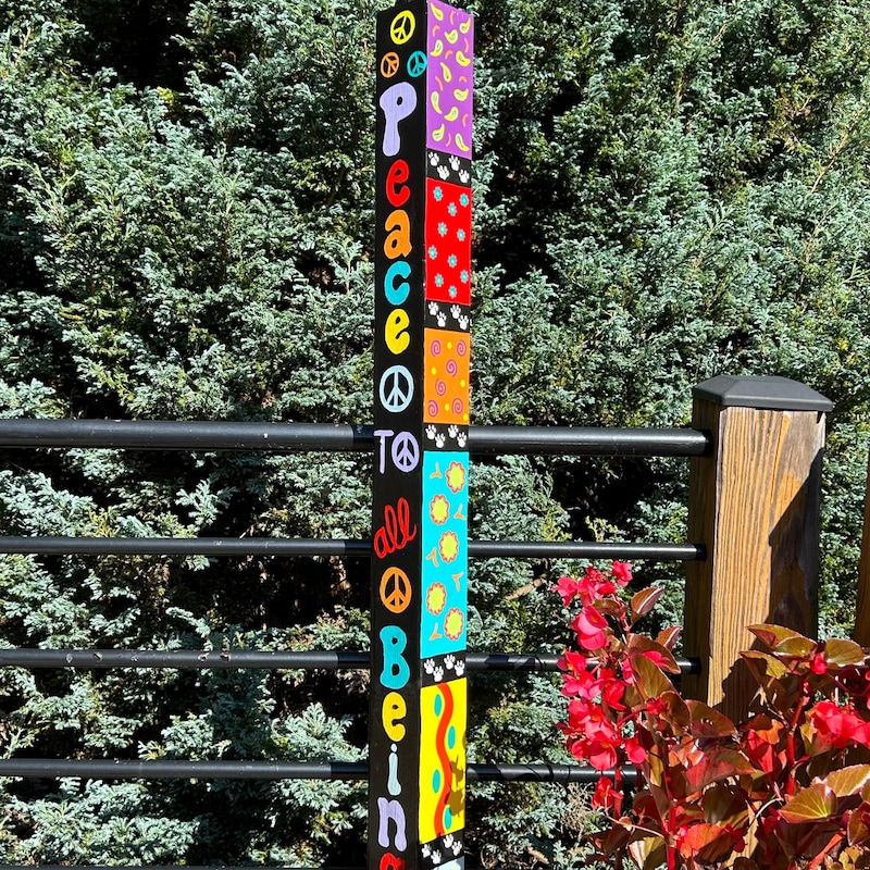 Painted Pole Art - Etsy