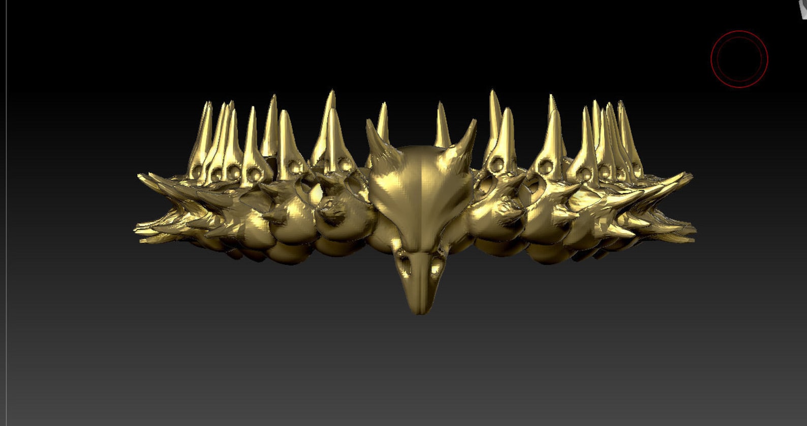 Bird Skull Crown STL File - Etsy