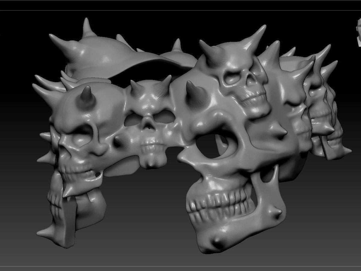 Skull Helmet 3d Printable File - Etsy