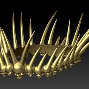 Skull Crown With Horns STL File - Etsy