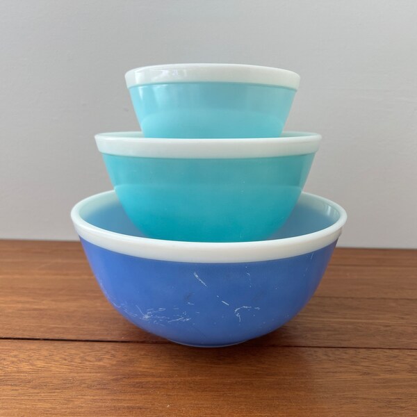 Pyrex Americana Blue 402 - Etsy