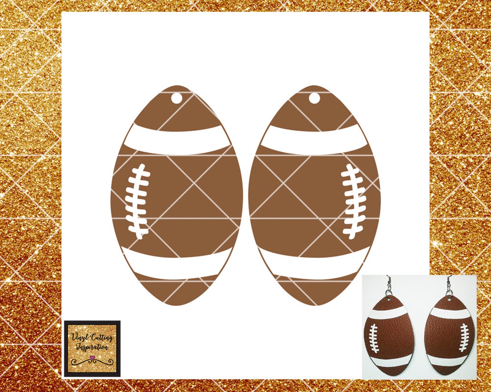 Football Svg Earrings Svg Football Earrings Template Faux - Etsy