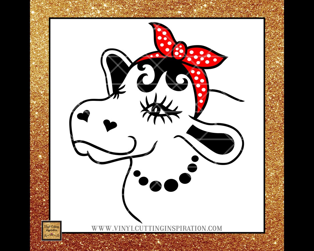 Cow Svg Heifer Svg Cow With Bandana Svg Funny Svg Heifer - Etsy