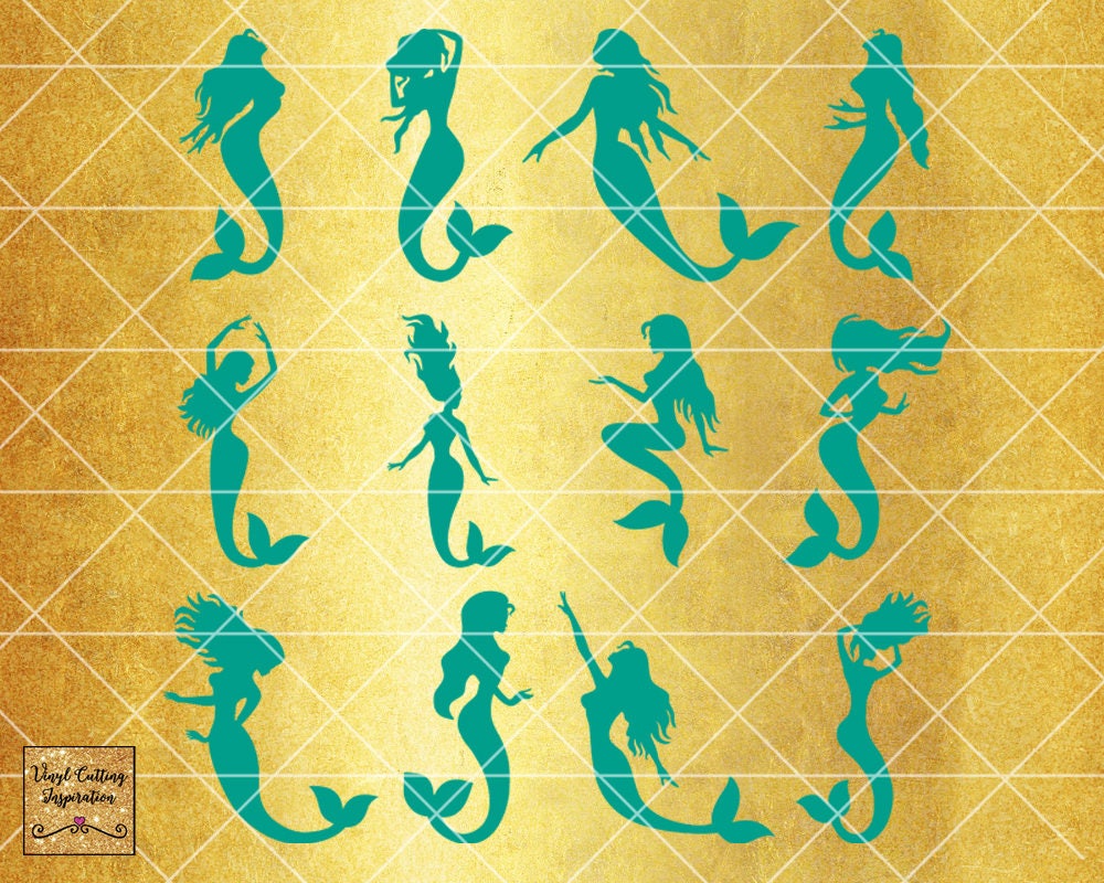 Sirena SVG Bundle Sirena Silueta Svg Sirena Vector SVG - Etsy México