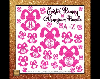 Easter Bunny Svg, Easter Svg, Easter Split Monogram Svg, Easter Rabbit ...