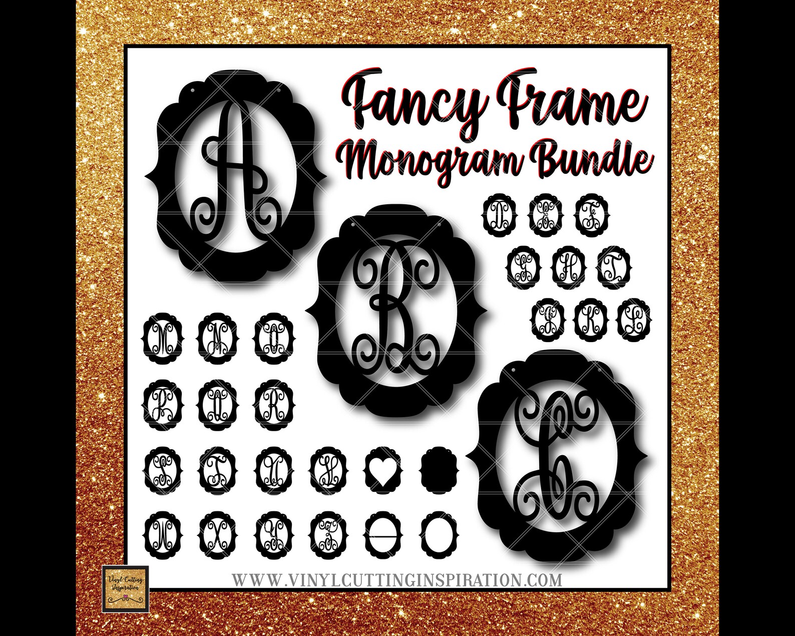 Fancy Frame Monogram Monogram Frame Bundle Farmhouse Bundle - Etsy