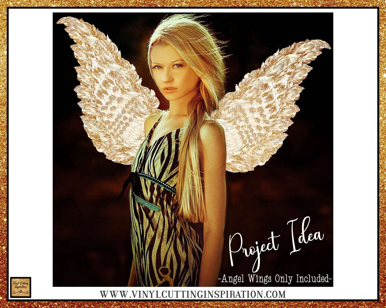 Gold Glitter Angel Wings Clipart PNG Angel Wings SVG Angel - Etsy