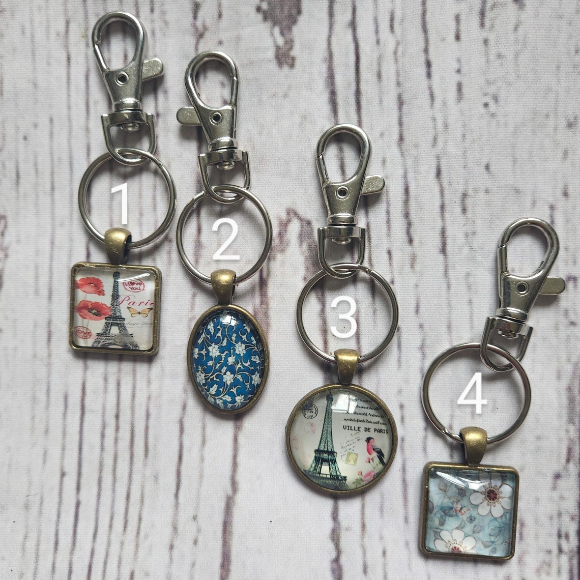 Keyrings, Handmade Keyrings, Bag Keychains, Fabric Inlay Keyrings - Etsy
