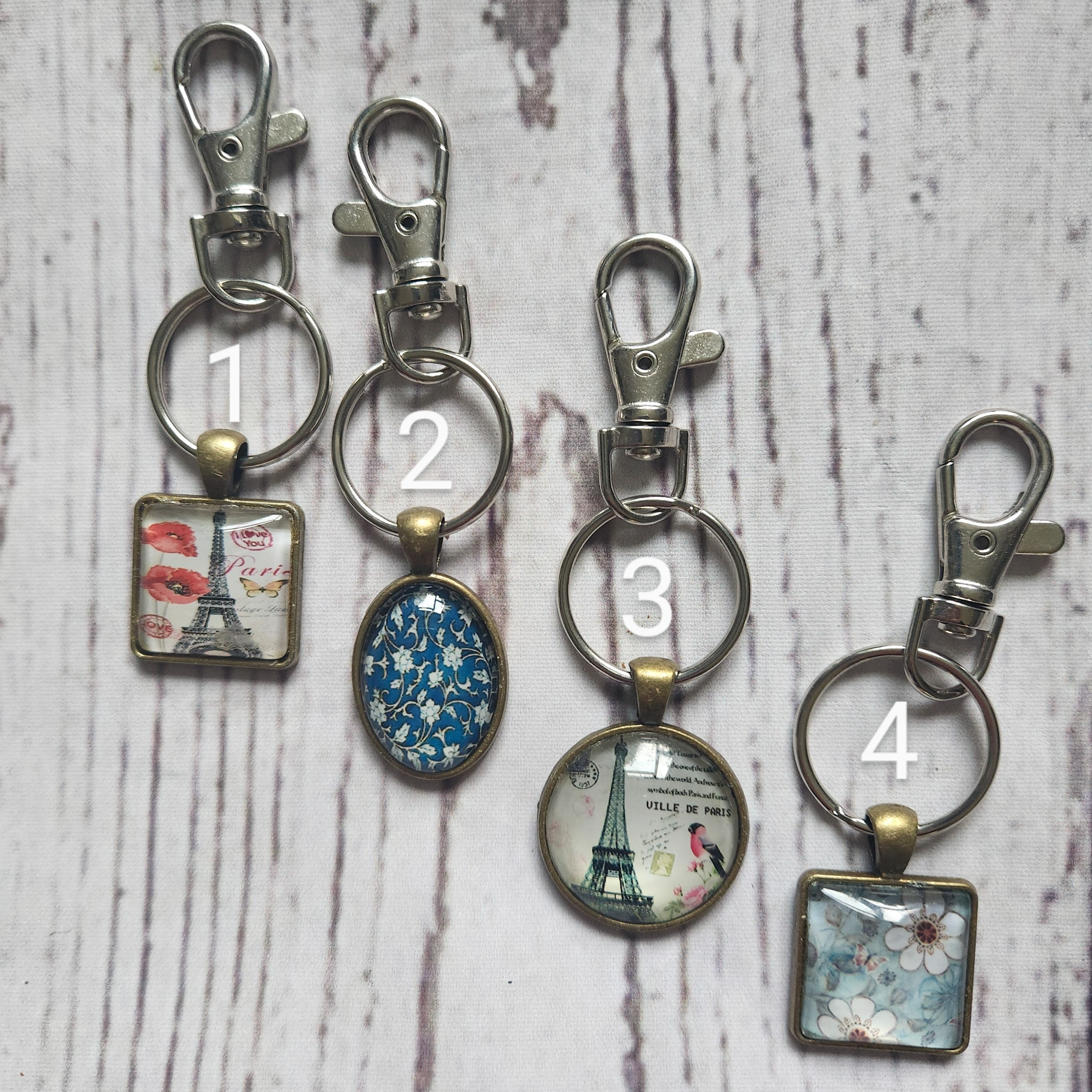 Keyrings, Handmade Keyrings, Bag Keychains, Fabric Inlay Keyrings - Etsy