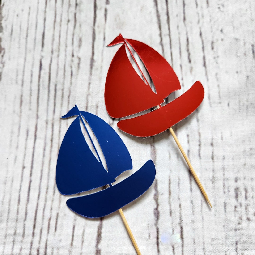 Nautical Cupcake Toppers, Cupcake Toppers, Sea, Summer Party ...
