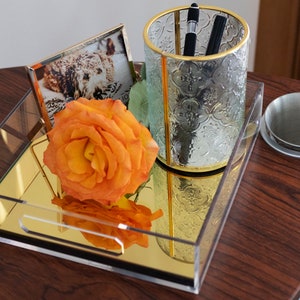 Lucite Tray Gold Silver - Etsy