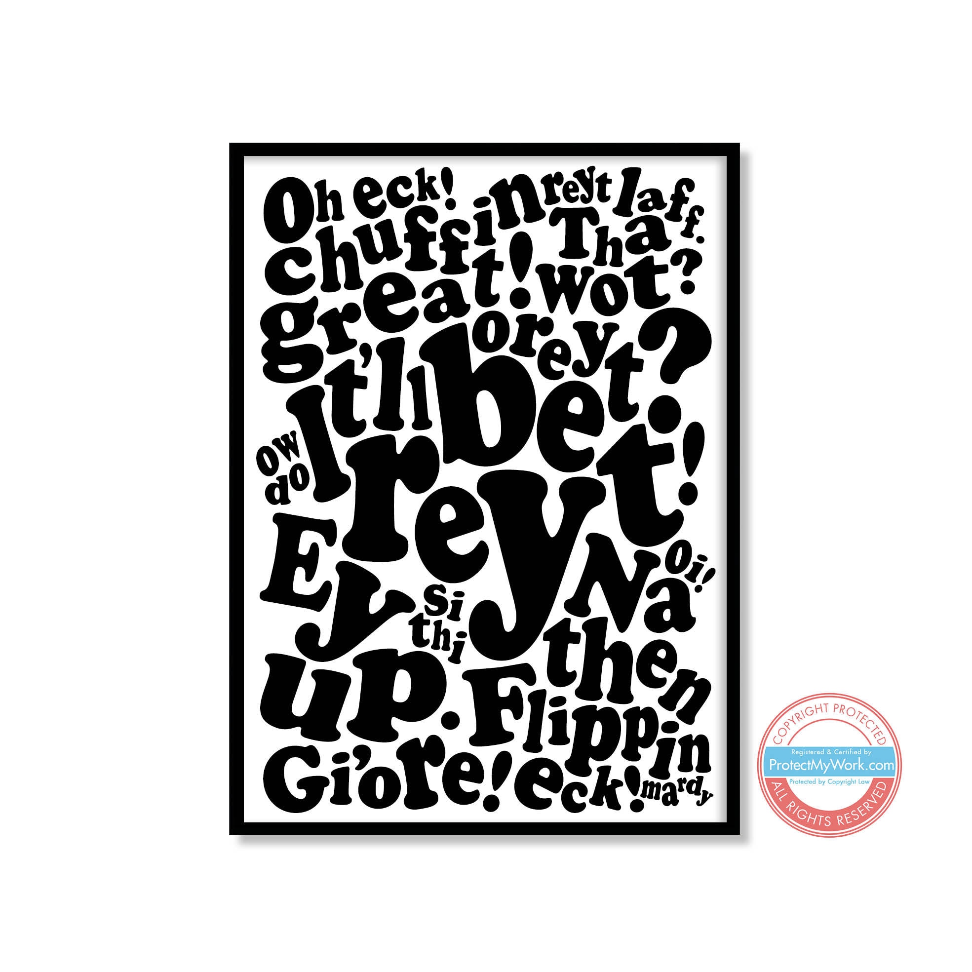 Yorkshire Slang Dialect Multiple Sayings Print Wall Art - Etsy UK