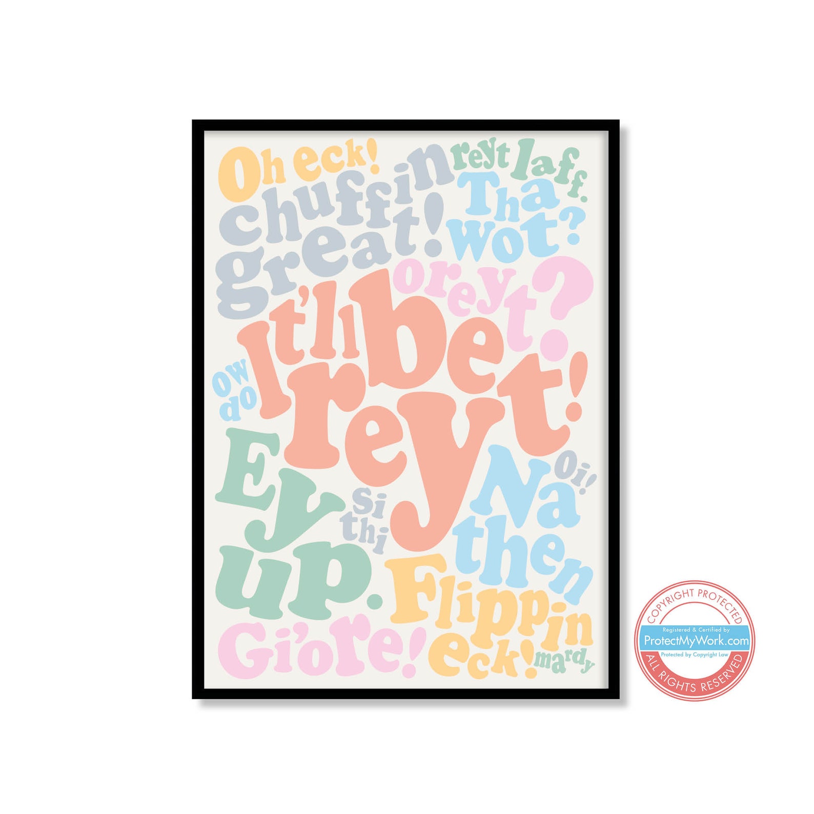 Yorkshire Slang Dialect Multiple Sayings Print Wall Art - Etsy