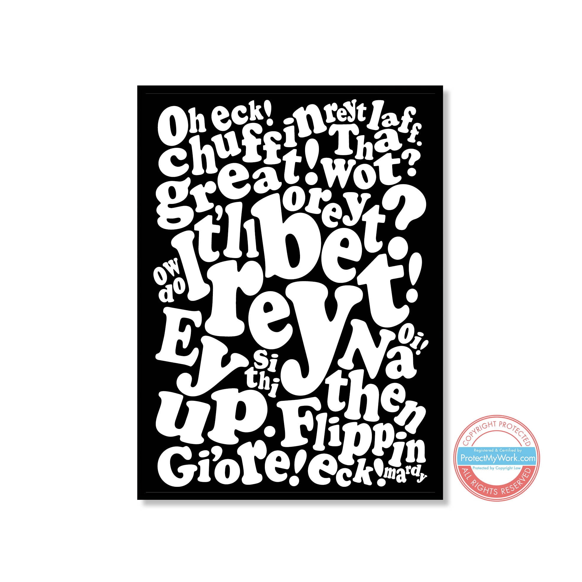 Yorkshire Slang Dialect Multiple Sayings Print Wall Art - Etsy UK