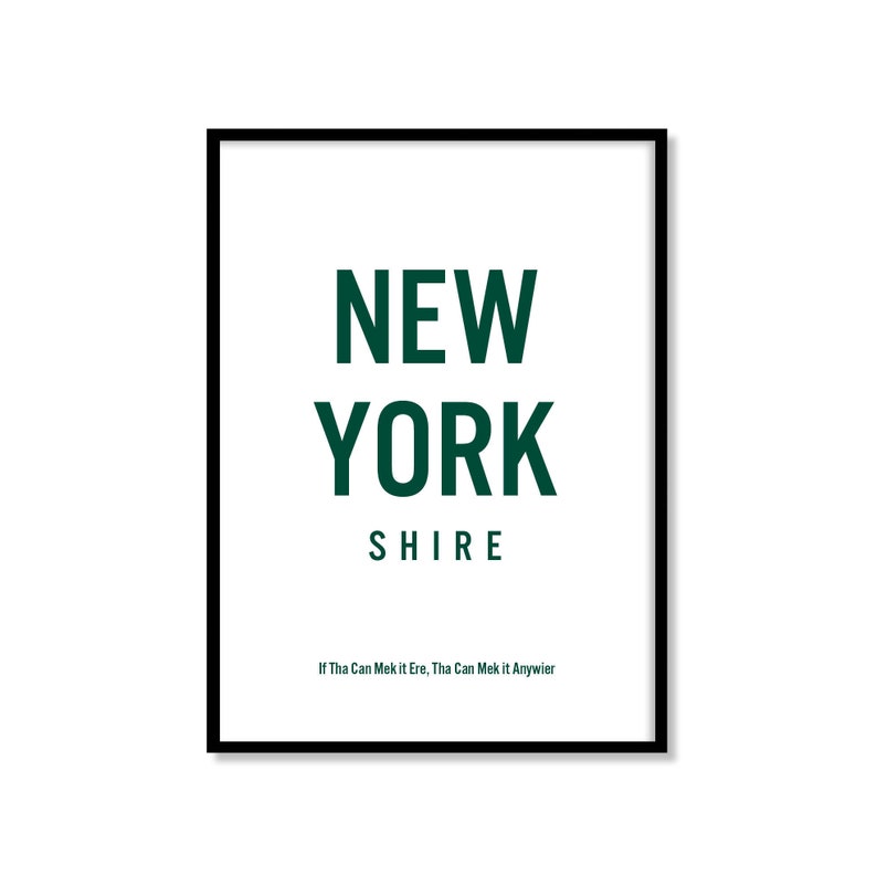 NEW YORKSHIRE - Dialect/slang Fun Wall Art/print - Etsy UK