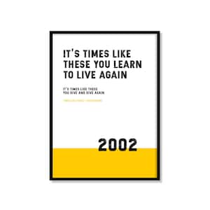 Times Like These - Foo Fighters Lyrics Print. Available in a Variety of ...