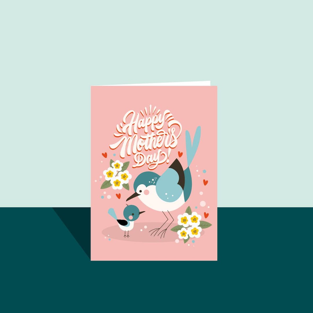 Cute Bird Mother's Day Card - Etsy