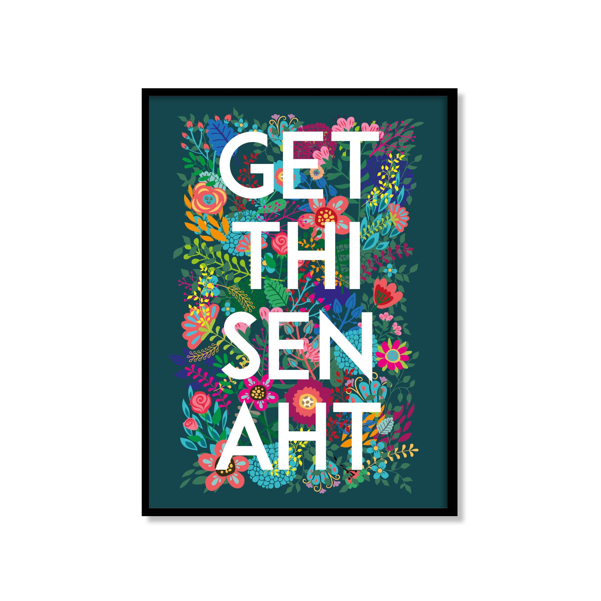 Yorkshire Saying Slang Dialect Floral Flowers 'get Thi - Etsy UK