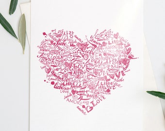 Love Heart Poster - Etsy