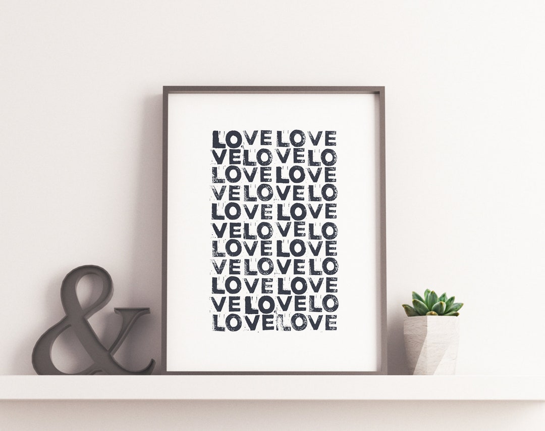 Love,typography Wall Art,love Art Poster,boho Print,modern Wall Art ...