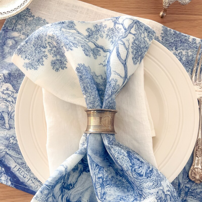 Toile Napkins - Etsy